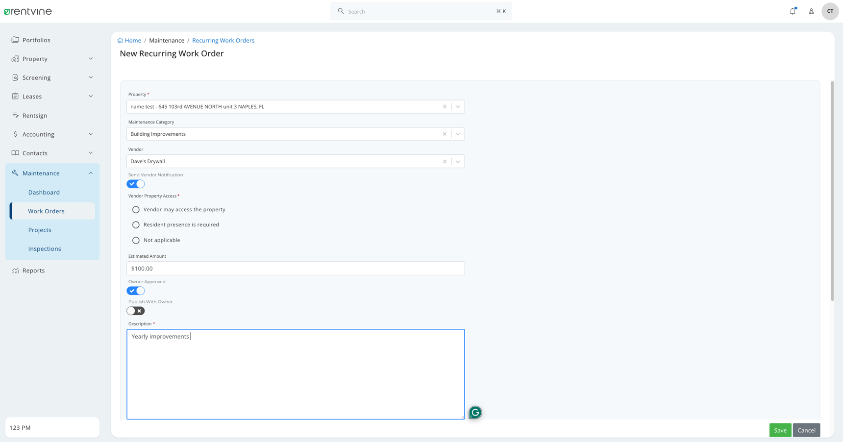 How To Create a Recurring Work Order